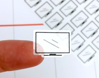 Clear TV Stickers Old TV Stickers Tv Stickers Planner - Etsy