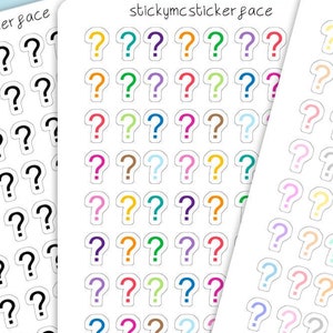 Question Mark Stickers, Stickers, Question Stickers, Planner Stickers ...
