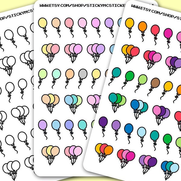Balloon Stickers - Etsy