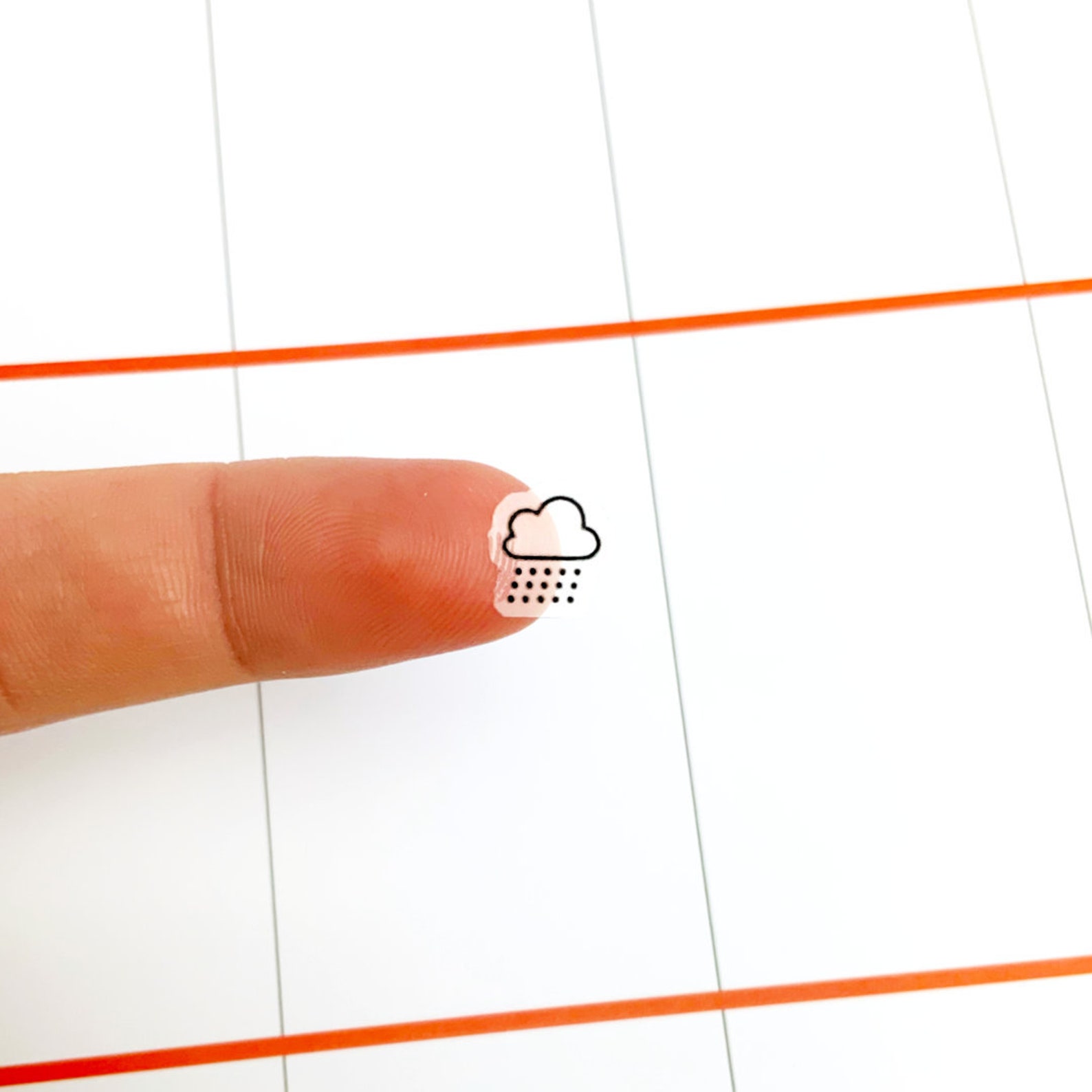 Clear Rain Cloud Stickers Rainy Day Stickers Planner - Etsy