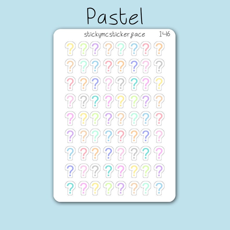 Question Mark Stickers Stickers Question Stickers Planner | Etsy UK