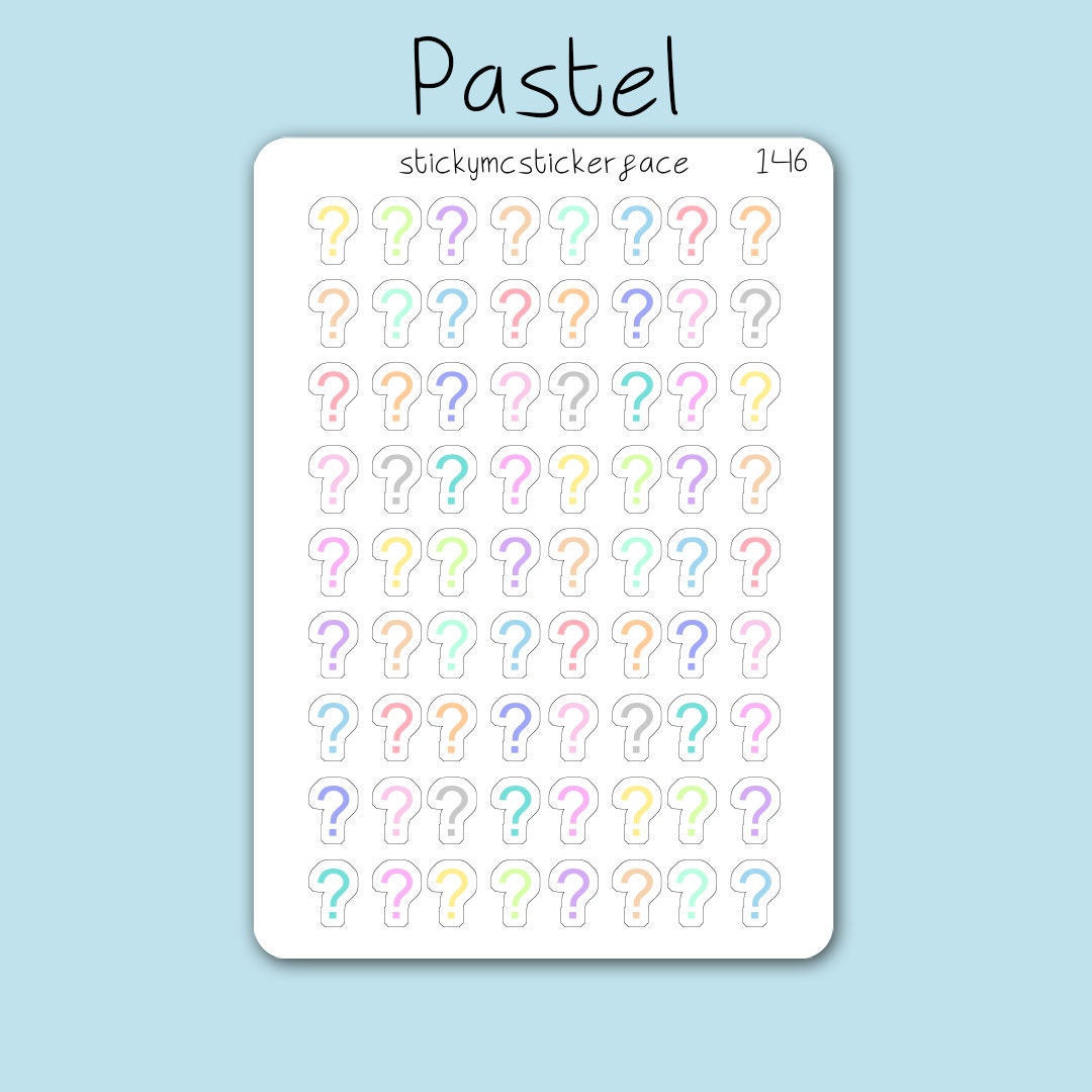 Question Mark Stickers Stickers Question Stickers Planner | Etsy UK