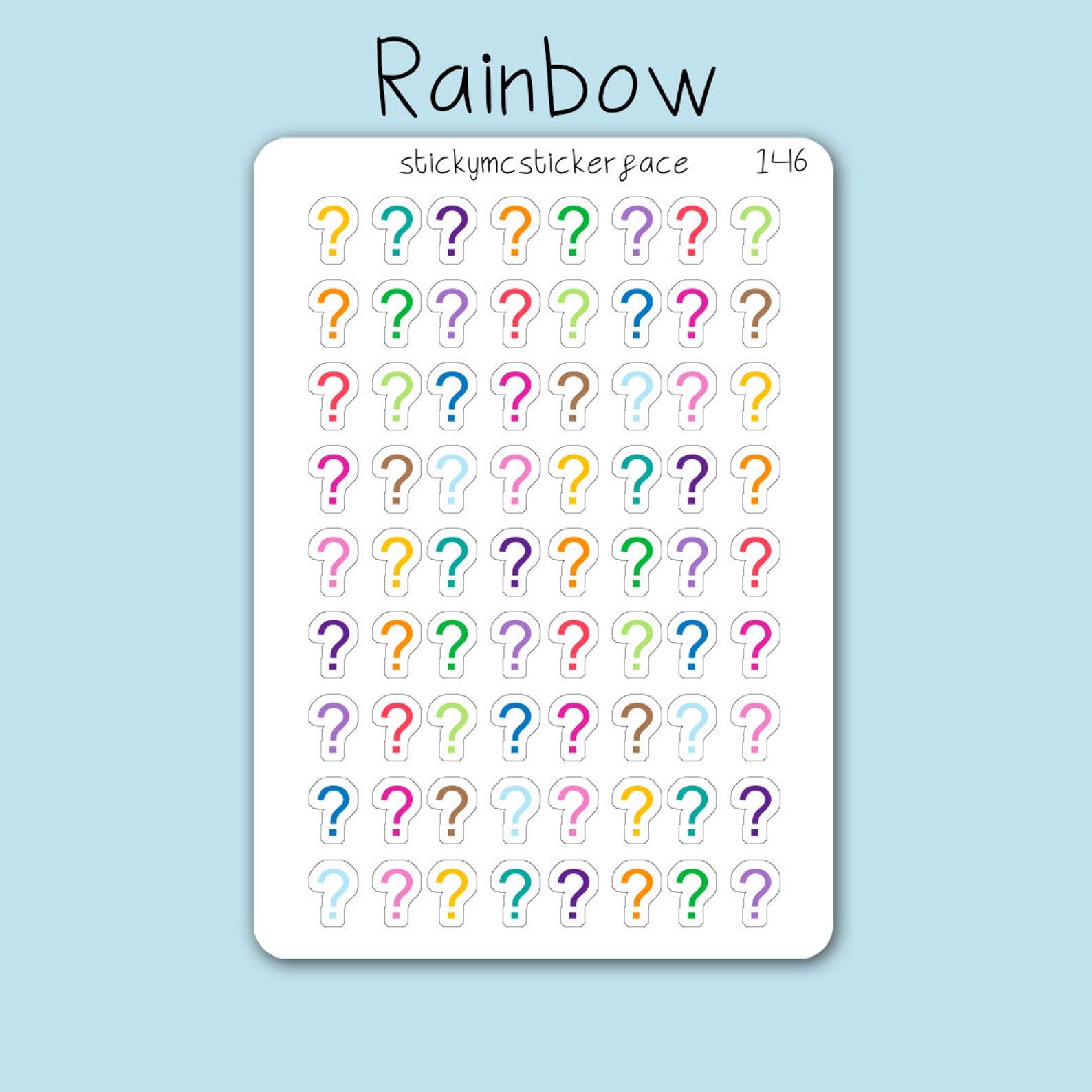 Question Mark Stickers Stickers Question Stickers Planner | Etsy UK