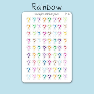 Question Mark Stickers, Stickers, Question Stickers, Planner Stickers ...