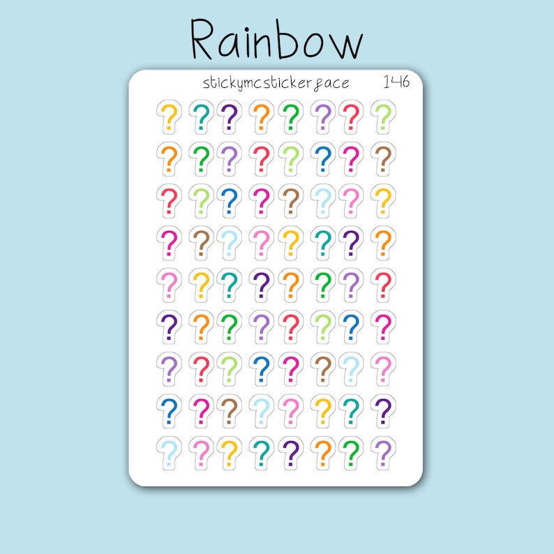 Question Mark Stickers Stickers Question Stickers Planner | Etsy UK