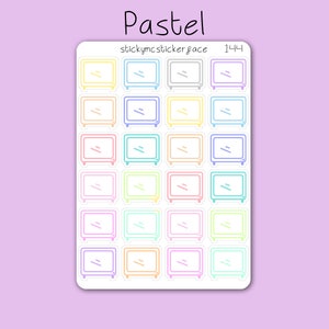 TV Stickers Television Stickers Old Tv Planner Stickers - Etsy