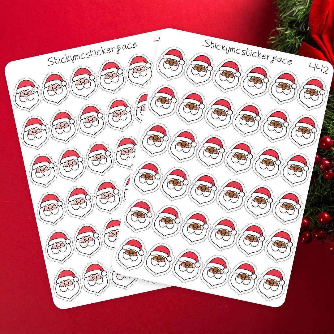 Santa Planner Stickers, Holiday Planner Stickers, Christmas Stickers ...