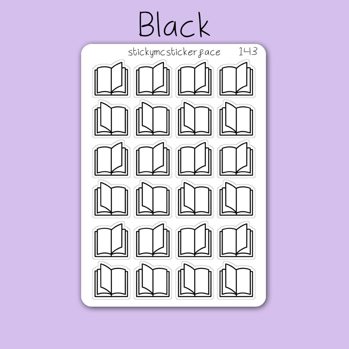 Open Book Stickers Book Stickers Reading Stickers Journal | Etsy UK