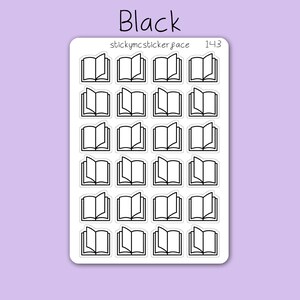 Open Book Stickers, Book Stickers, Reading Stickers, Journal Stickers ...