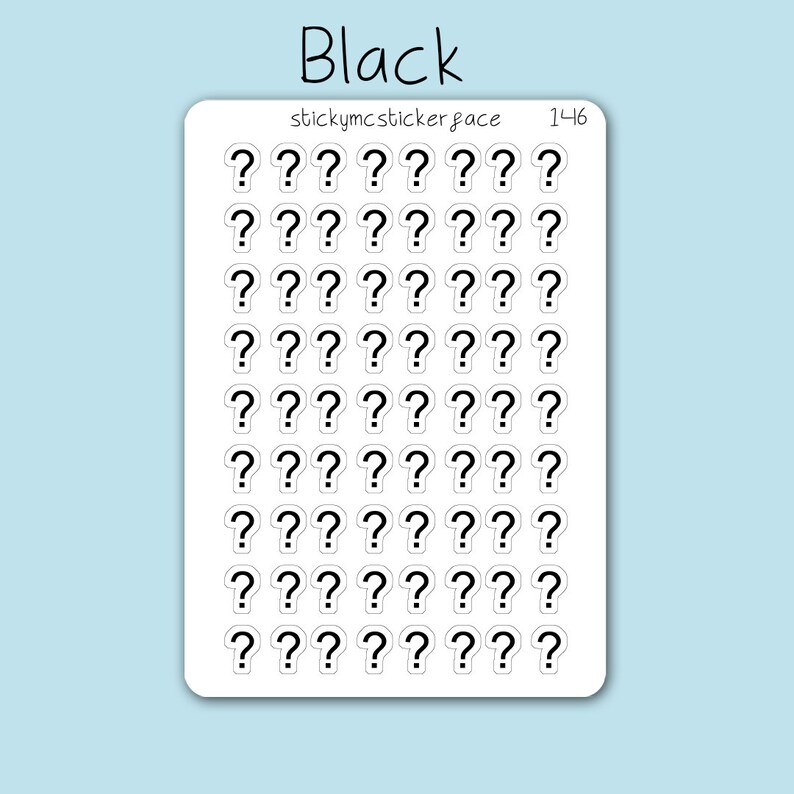 Question Mark Stickers Stickers Question Stickers Planner | Etsy UK