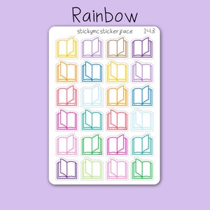 Open Book Stickers, Book Stickers, Reading Stickers, Journal Stickers ...