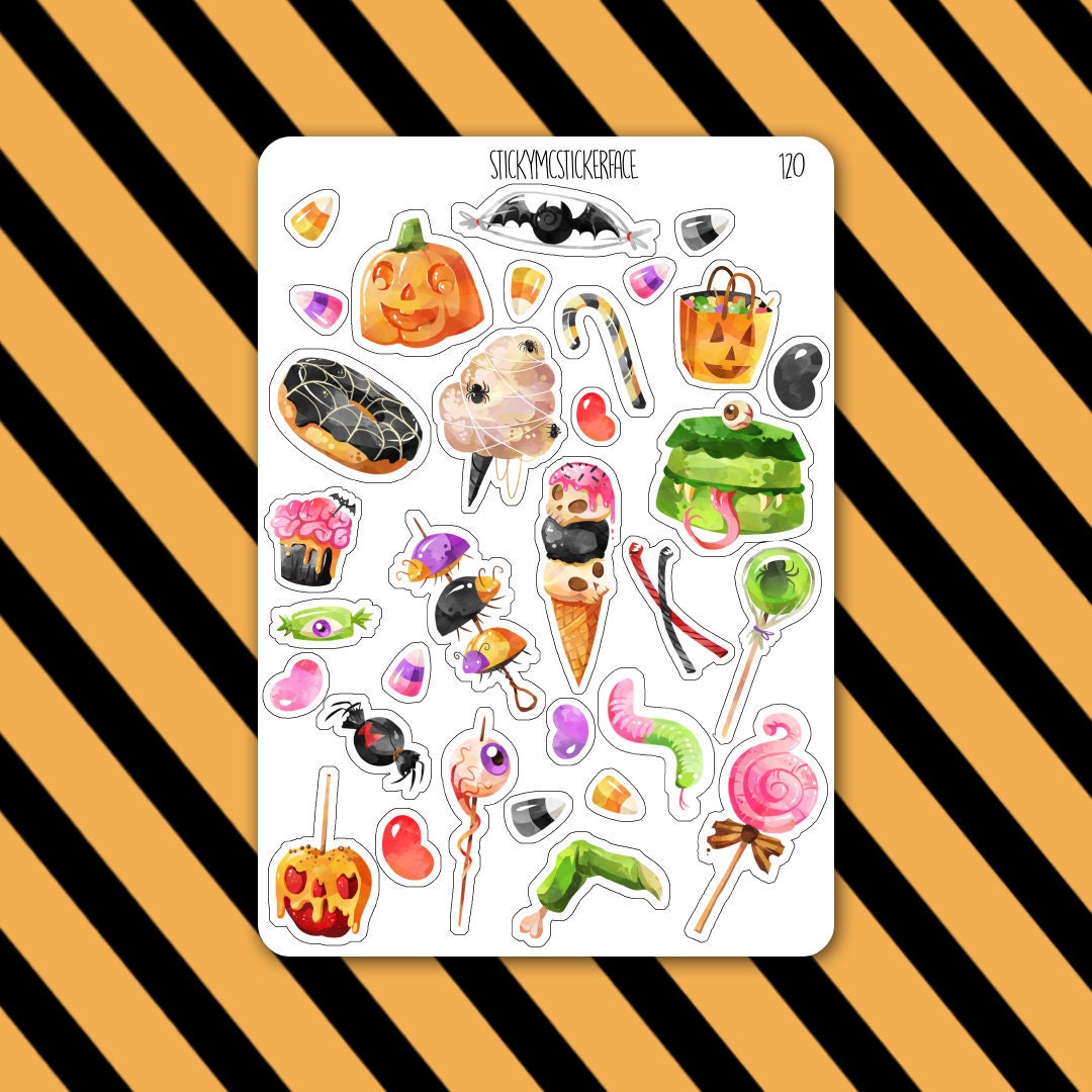 Planner Stickers Halloween Sticker Sheet Happy Planner Bullet Journal ...