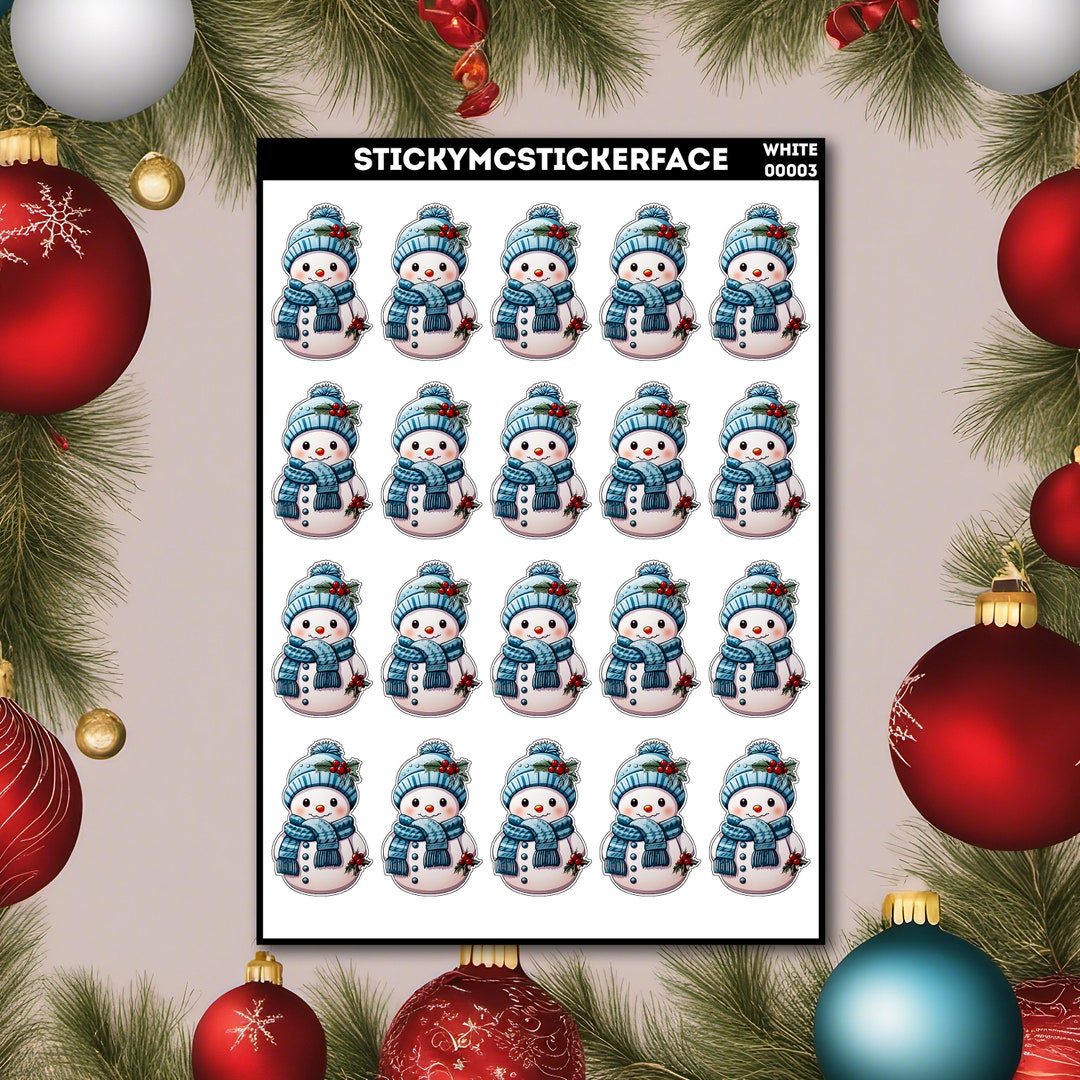 Cute Snowman Planner Stickers, Vinyl Stickers, Cute Stickers, Planner ...