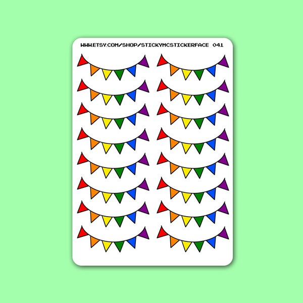Bunting Sticker - Etsy