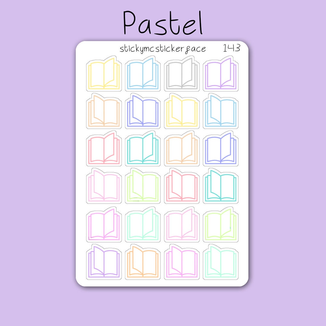 Open Book Stickers Book Stickers Reading Stickers Journal | Etsy UK