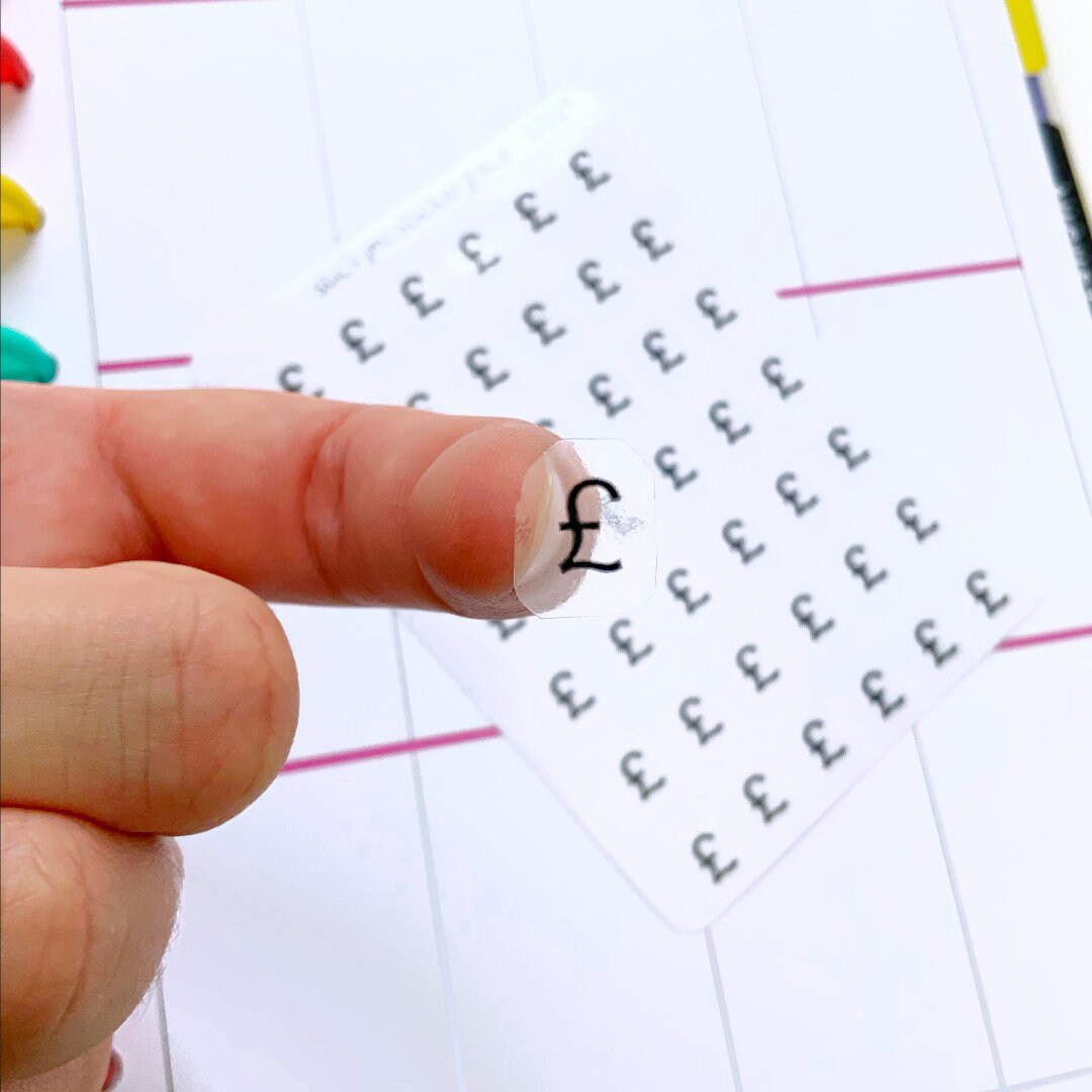 Clear Pound Stickers Overview Stickers Planner Stickers - Etsy
