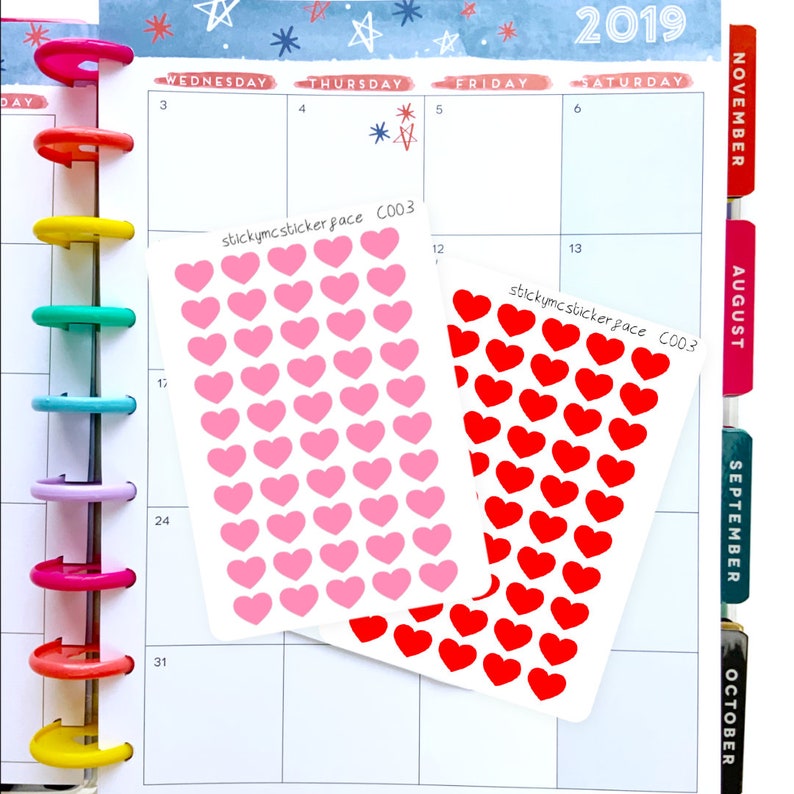 See through heart planner stickers bullet journal stickers | Etsy