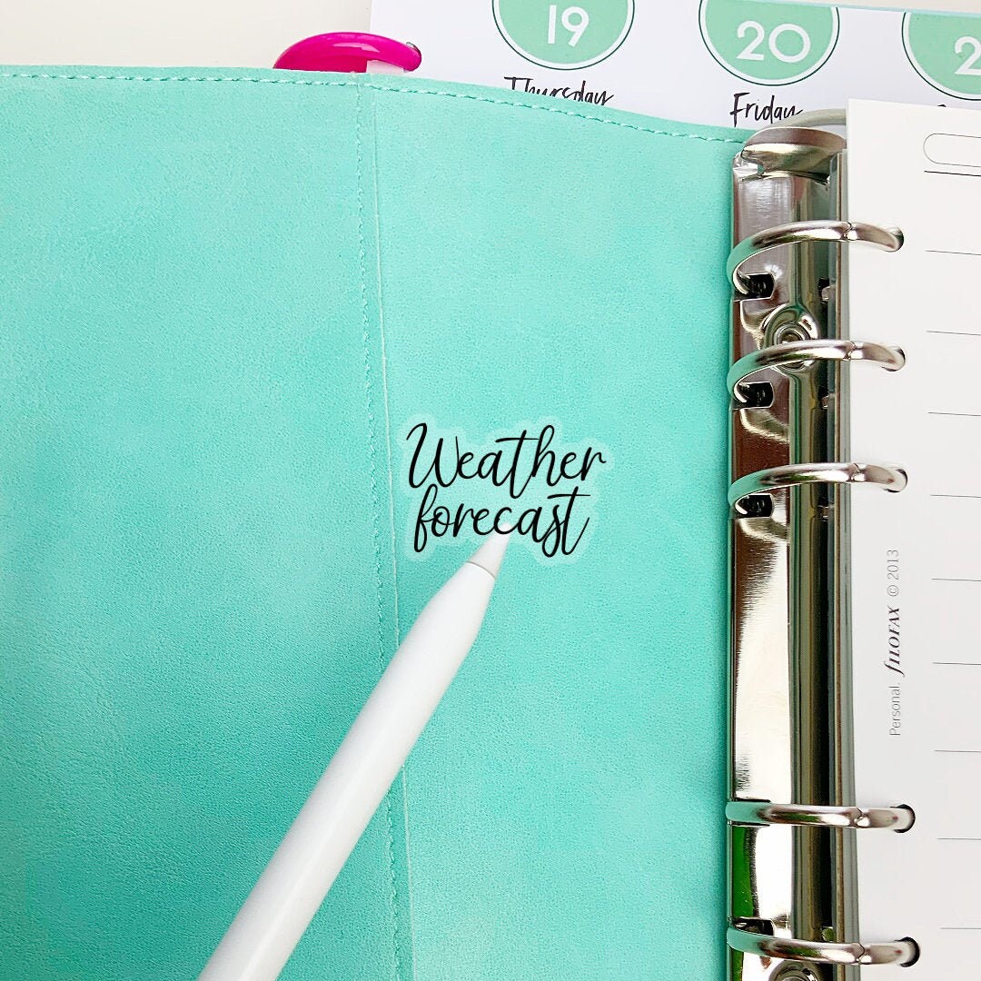 Clear Weather Forecast Stickers, Journal Stickers, Weekly Stickers ...