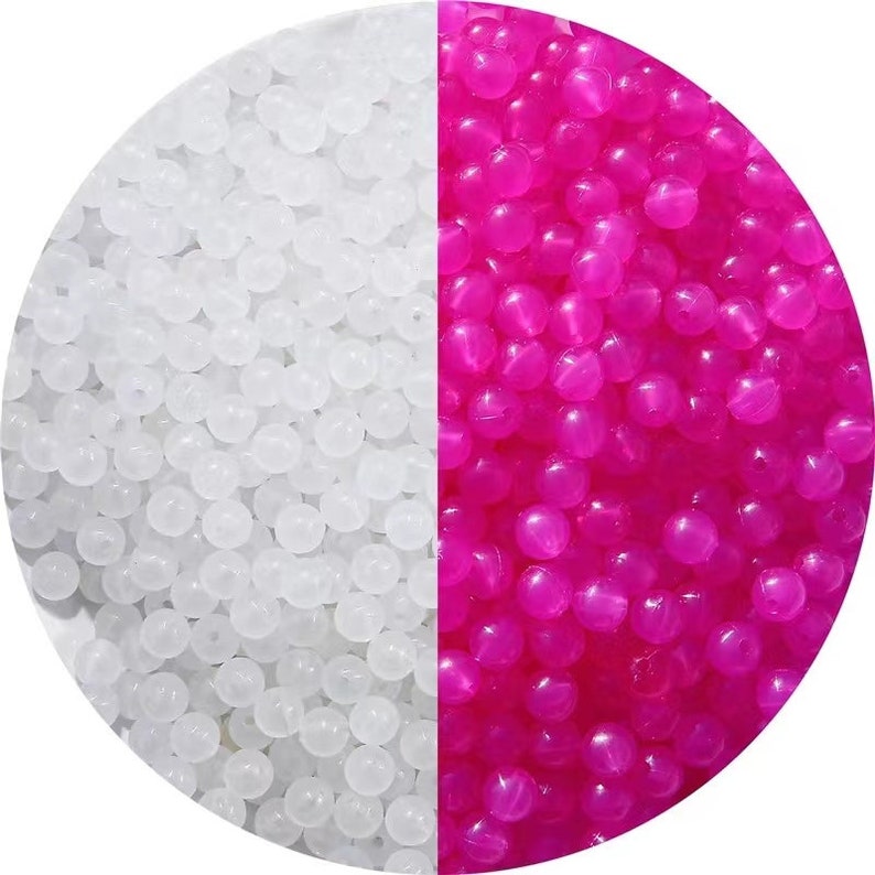 8mm UV Color Changing Magic Beads - UV Beads - Round Rainbow Beads ...