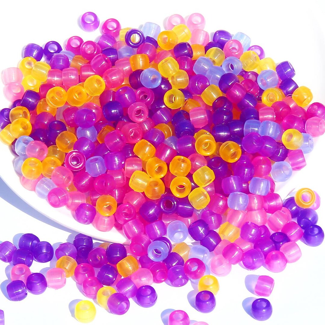 Colored Acrylic UV Ultraviolet Color Changing Beads Luminous Beads DIY ...