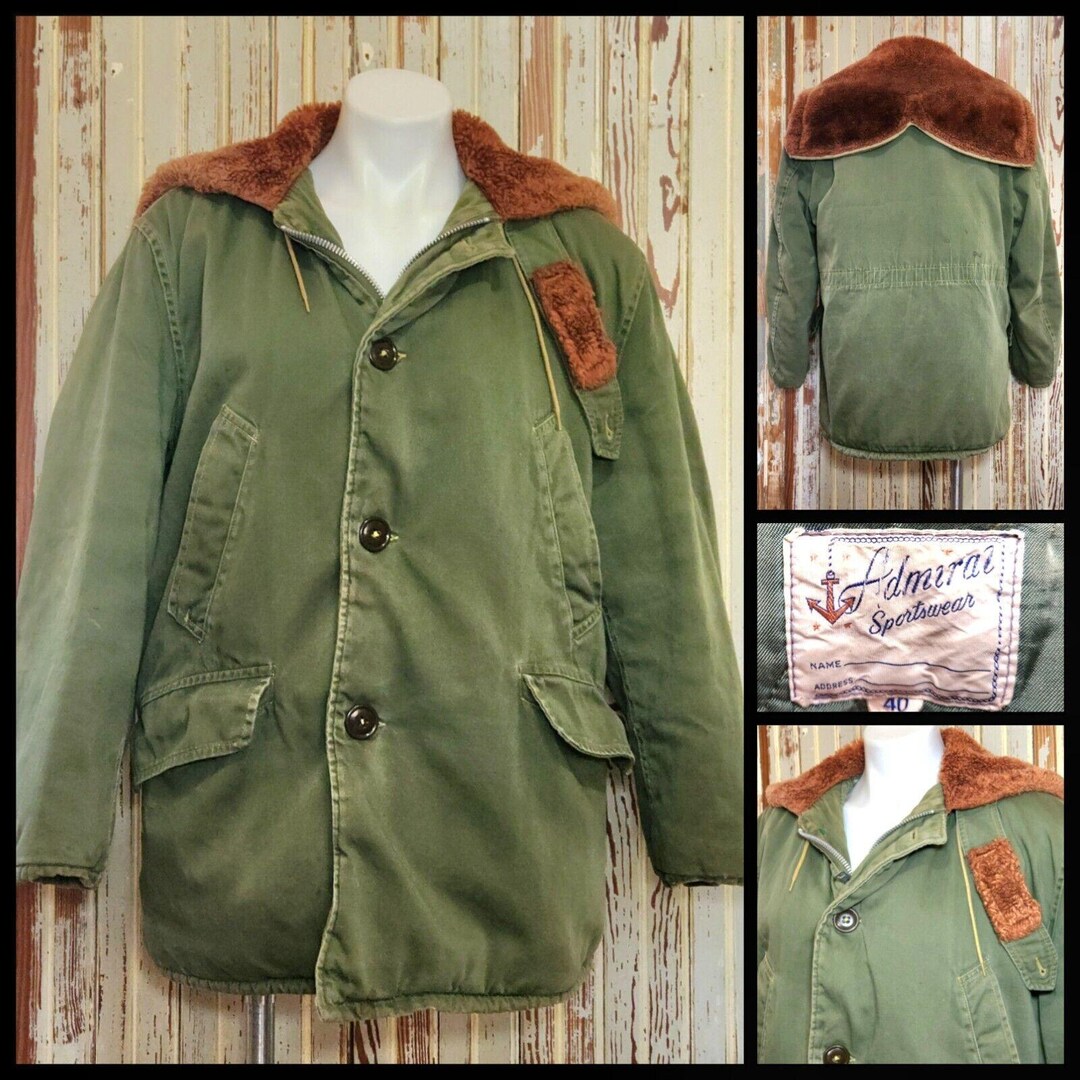 Vintage 1940s B9 Parka US Army Air Force Flight Coat Jacket Talon ...