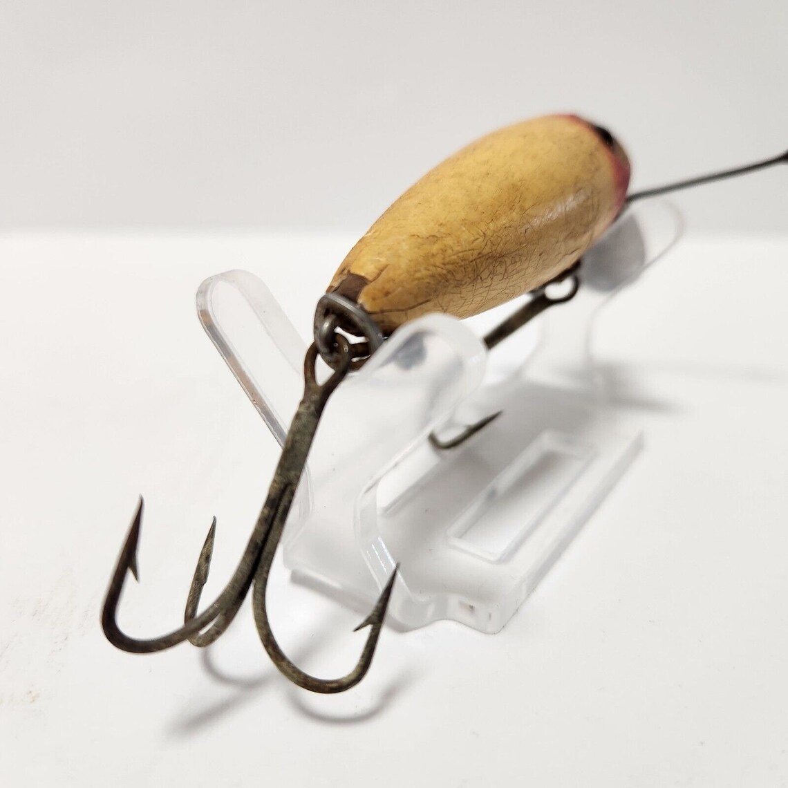 Vintage Heddon River Runt Wooden Fishing Lure Glass Eyes 110 RW Cedar ...