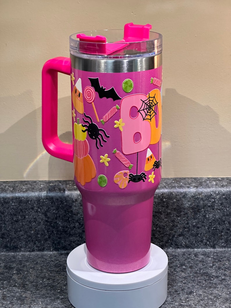 Pink Boo Halloween 40 Ounce Tumbler - Etsy