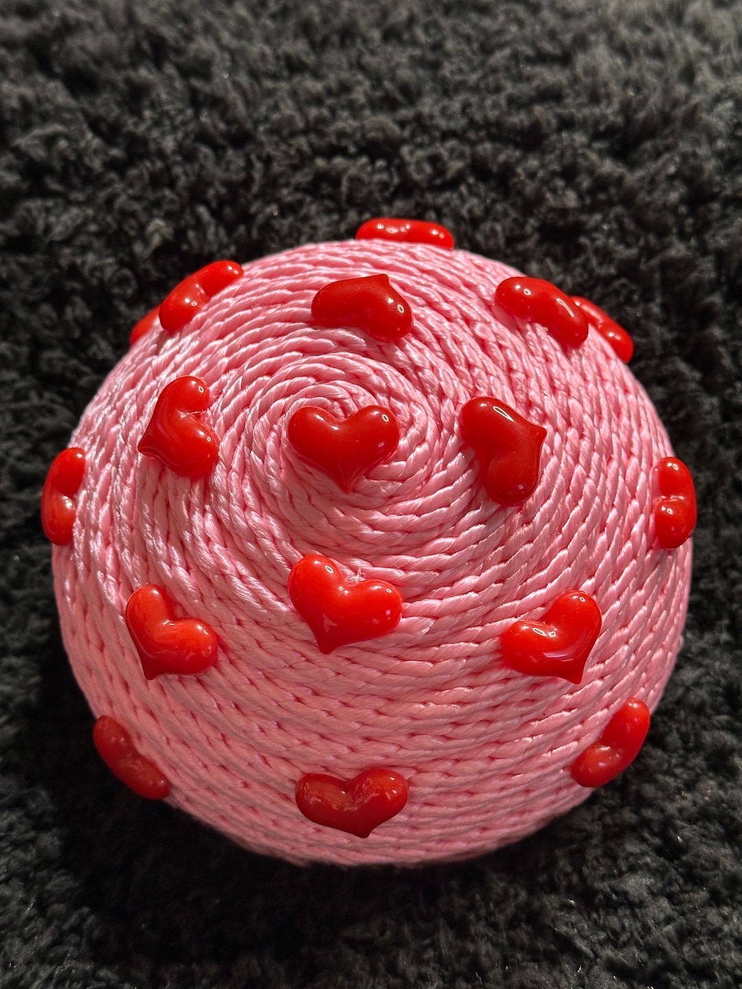 Pink Rope With Red Heart Flower Center - Etsy