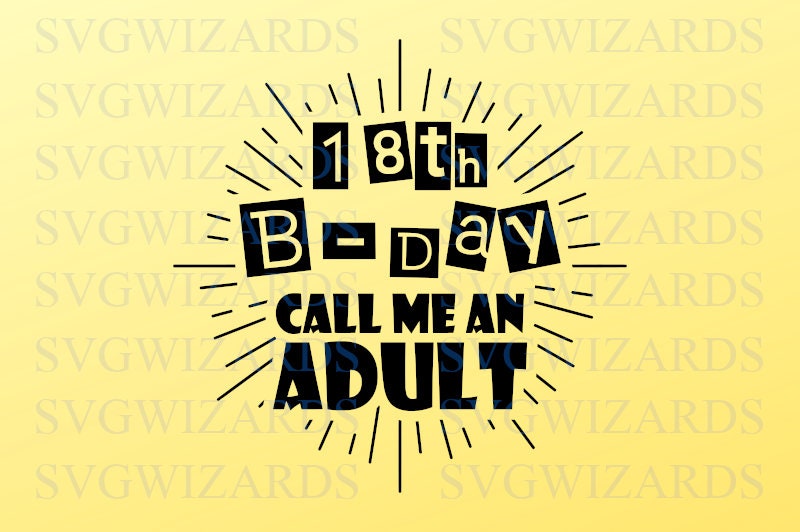 18th Birthday SVG PNG DXF Eps Eighteenth birthday 18 age | Etsy