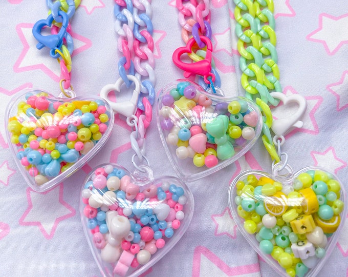 Candy Heart Shaker Charm Necklaces - One of a Kind! - Etsy