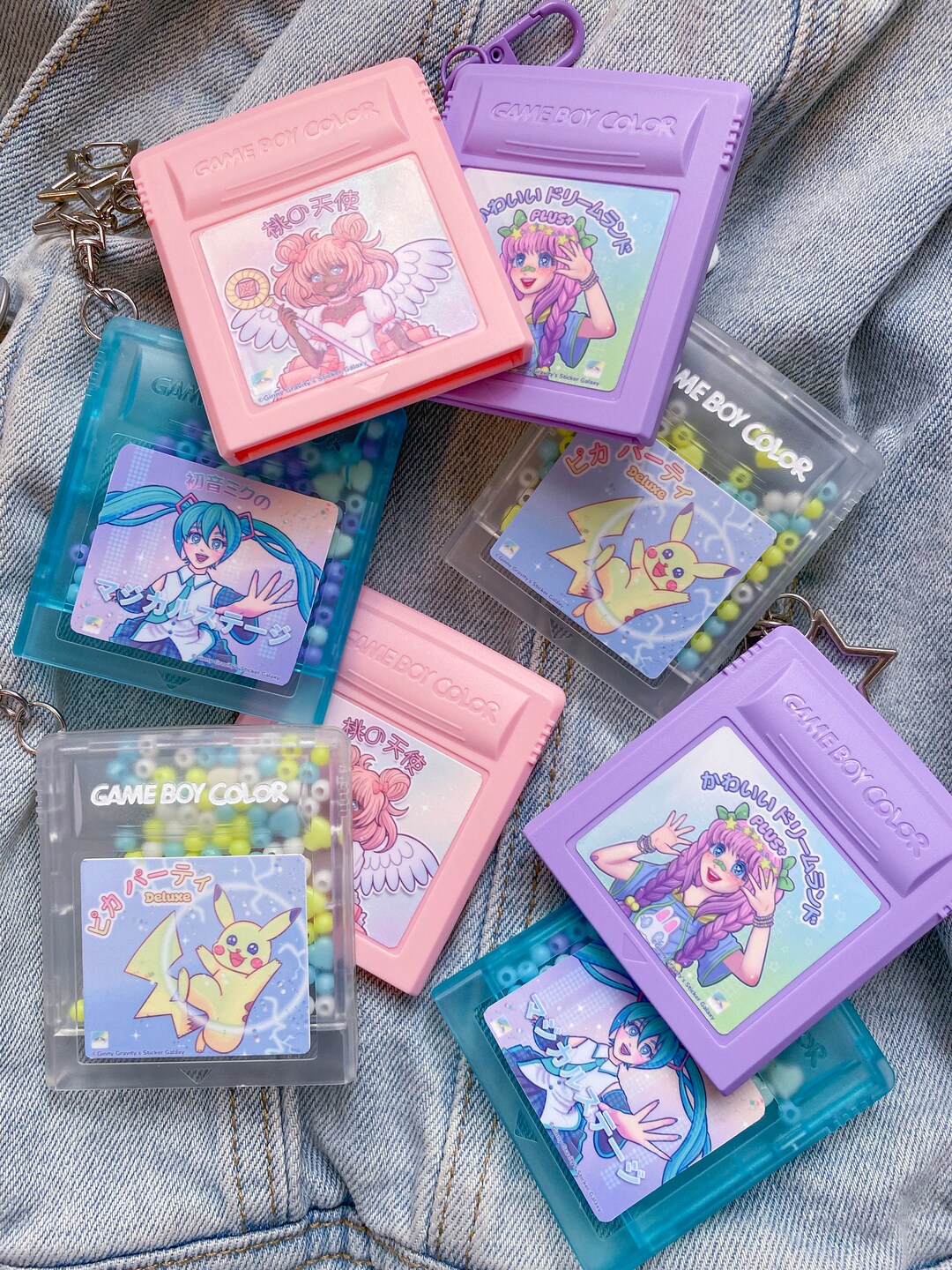 Gameboy Color Cartridge Shaker Charm ASMR Fidget Toy Featuring Hatsune ...