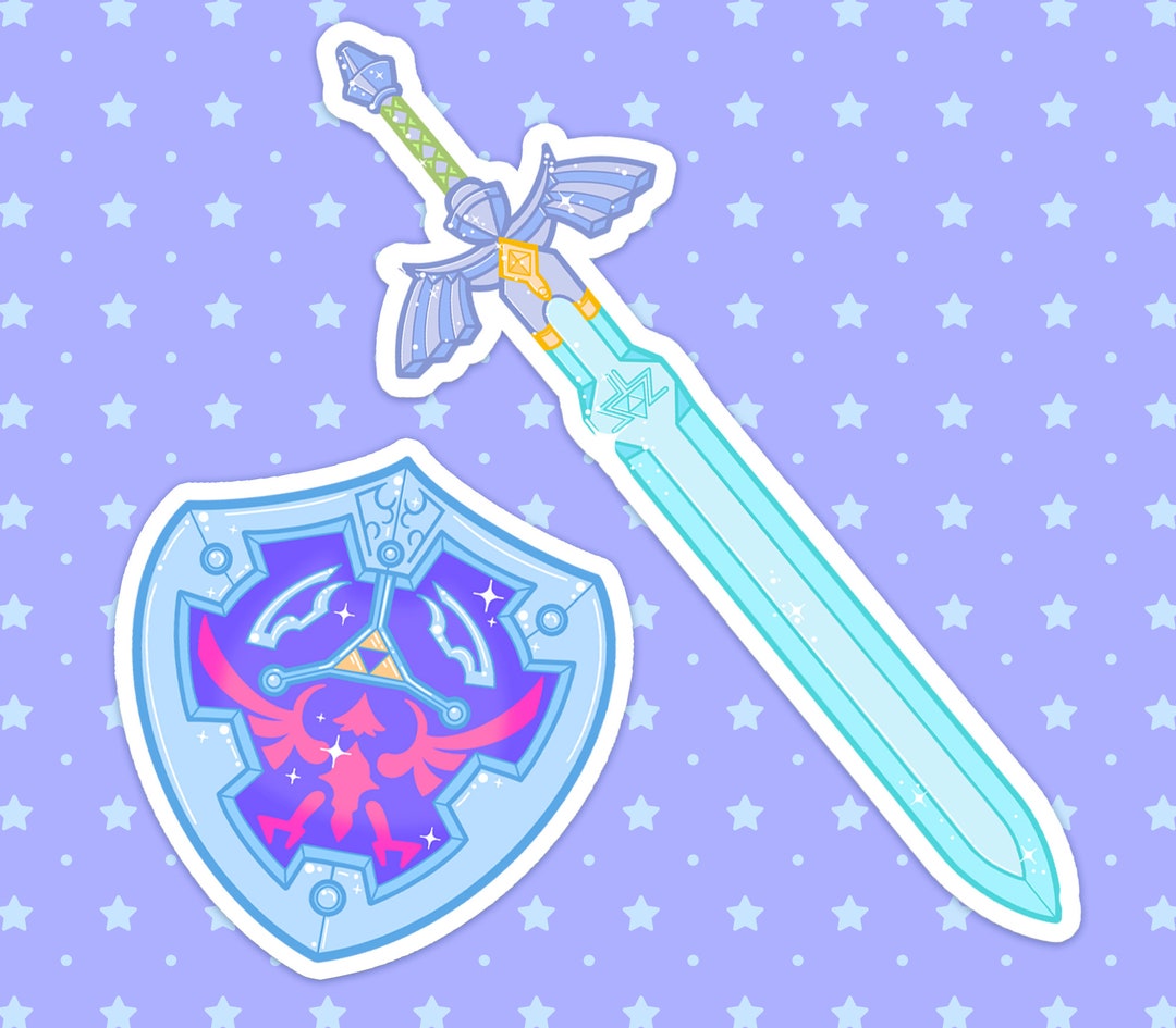 Zelda Master Sword and Hylian Shield Sticker Pack - Etsy