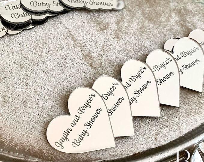 Custom Acrylic Mirror Tag, Custom Baptism Tag, Custom Birthday Tag ...