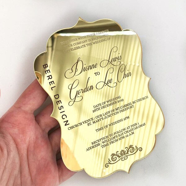 Mirror Invitation - Etsy