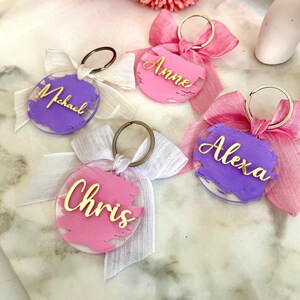 Custom Name Keyring, Personalized Plexi Keychain, 2 Inches, Lettering ...
