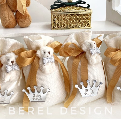 White Teddy Bear Sachet Bags Baby Shower Gifts Welcome Baby - Etsy