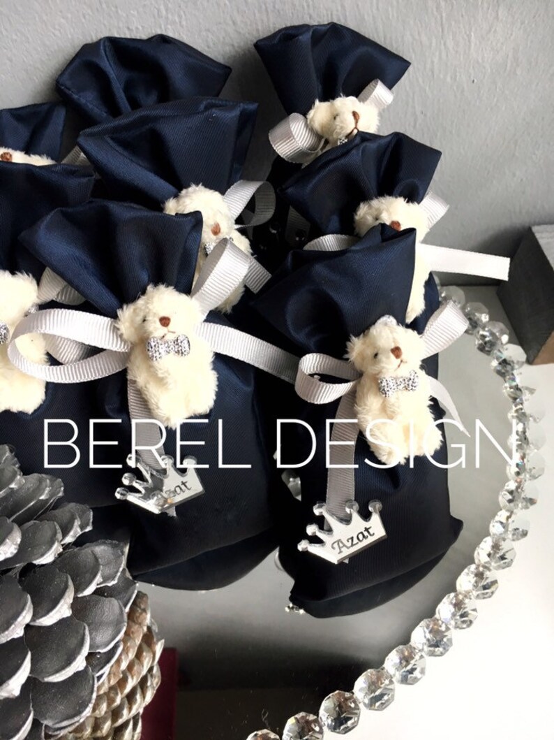 Navy Blue Teddy Bear Sachet Bags Baby Shower Gifts 10 Pcs - Etsy