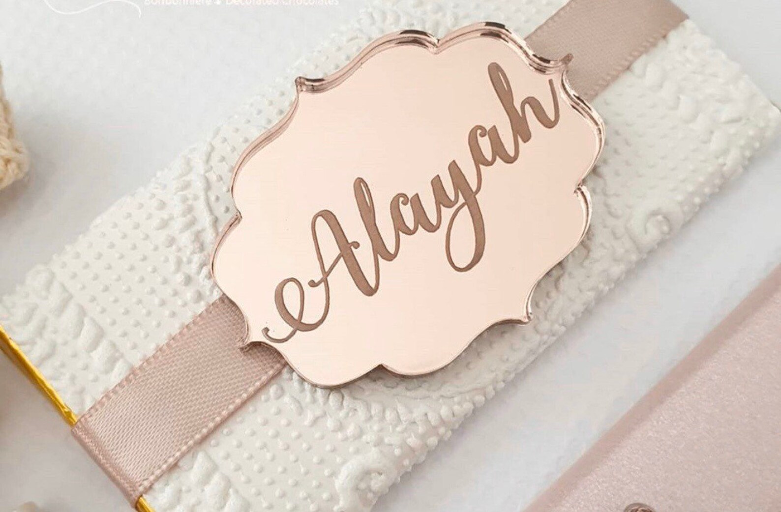 Gold Custom Acrylic Mirror Tags Save the Date Tag Wedding - Etsy