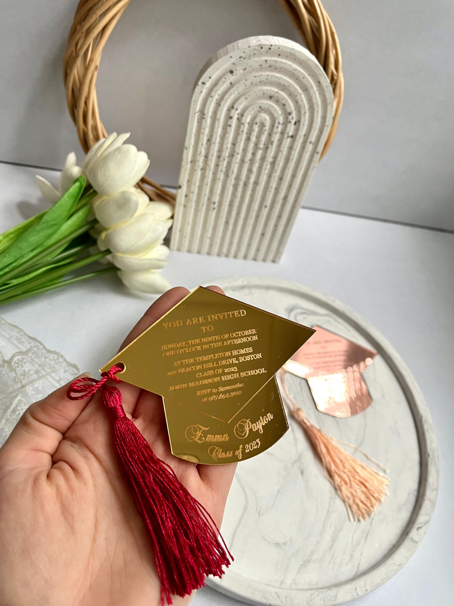 Custom Graduation Invitation Magnet Graduation Cap Class of - Etsy