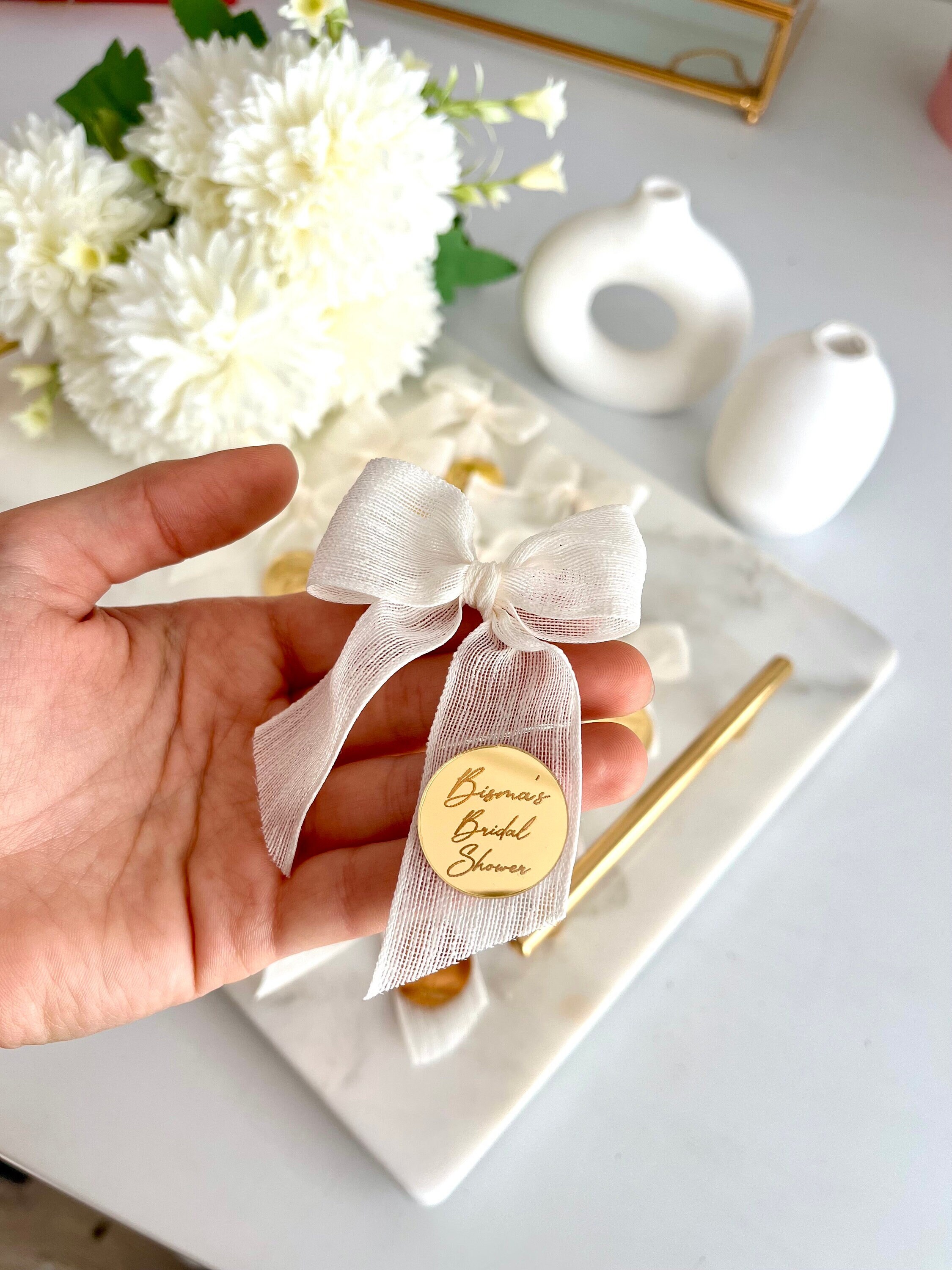 Gift Decoration Tag, Custom Name Tag, Wedding Decor Tag, Acrylic Mirror ...