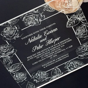 Wedding Transparent Acrylic Invitations, Wedding Mirror Invitations ...