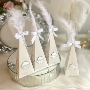 Gold Custom Cone Box, Personalized Candy Box, Personalized Gift, Party ...