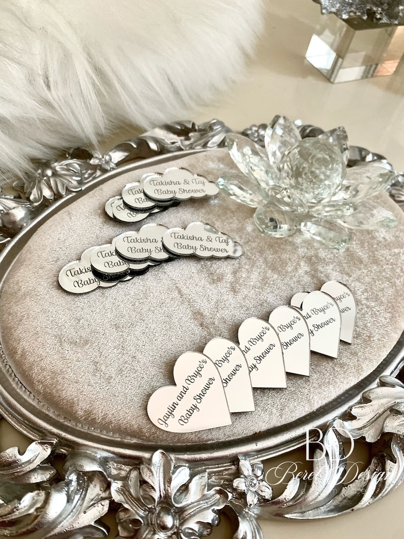 Custom Acrylic Mirror Cloud Tags Personalized Gift Tag Teddy - Etsy