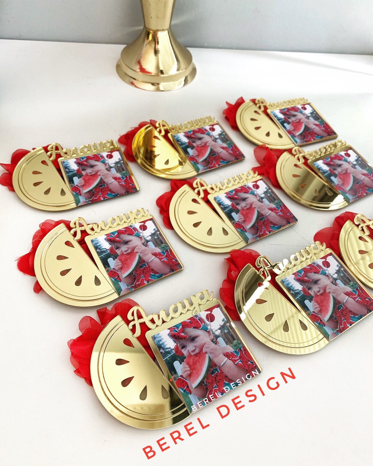 Personalized Watermelon Photo Frames Birthday Photo Favors - Etsy