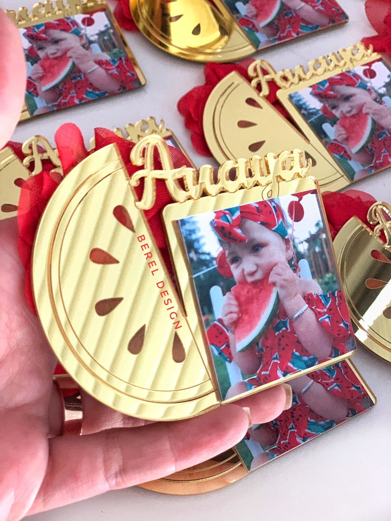 Personalized Watermelon Photo Frames Birthday Photo Favors - Etsy