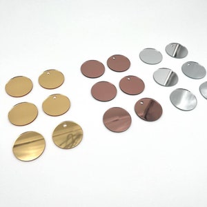 Gold Plain Acrylic Mirror Tag, Wedding Name Tag, Acrylic Labels, Save ...