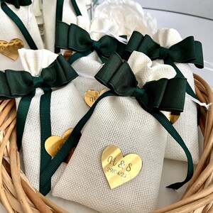 Emerald Green Sachet Bags, Wedding Sachet Bags, Personalized Gift ...