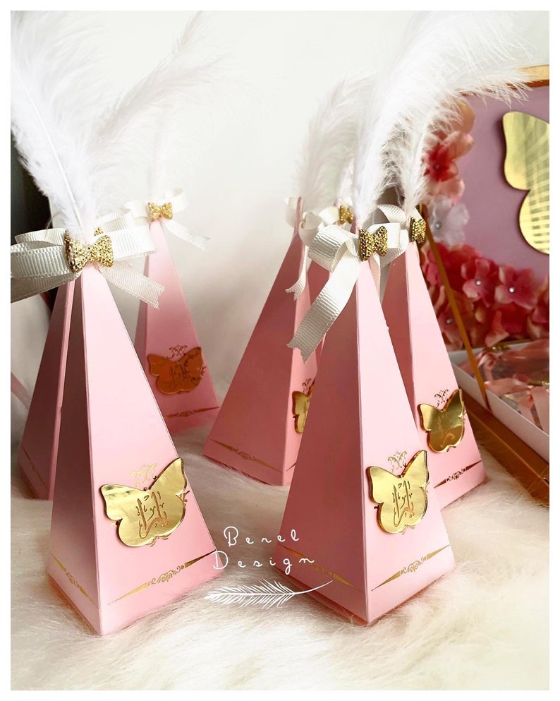 Custom Cone Favor Gift, Personalized Drage Box, Baby Shower Party Boxes ...