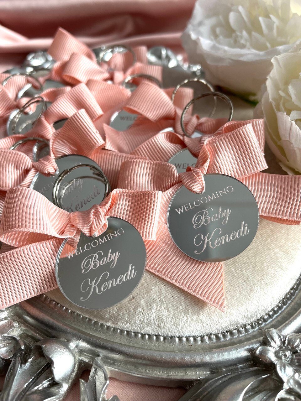 Acrylic Mirror Tag Keychains Lettering Name Tag Personalized - Etsy Canada