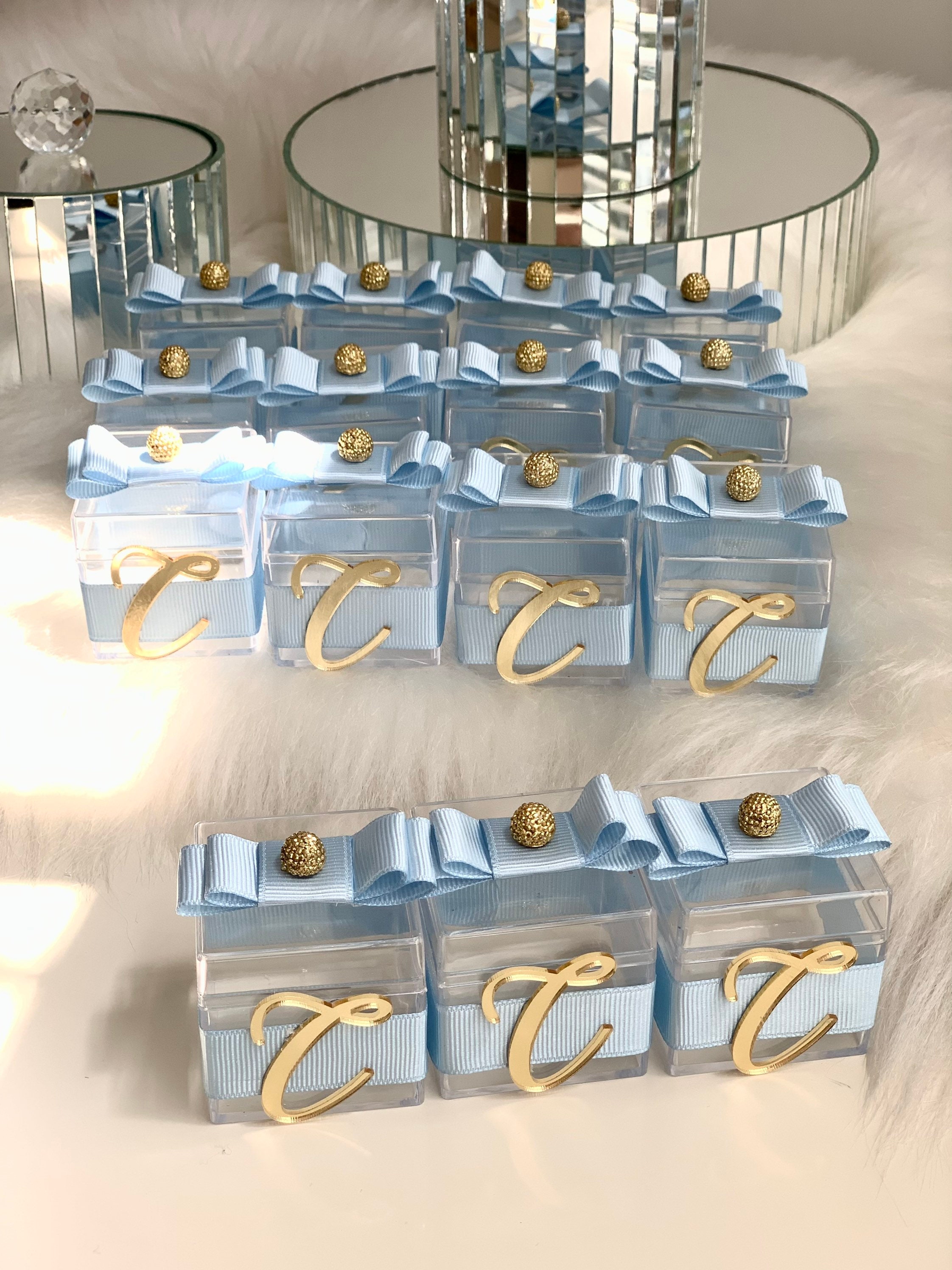 Initial Letter Box Custom Candy Boxes Square Clear Box - Etsy UK